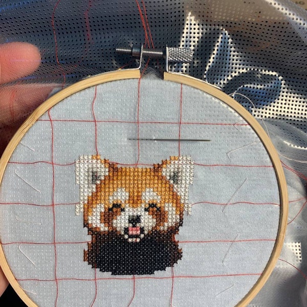 Red Panda Bundle Cross Stitch Pattern PDF - Red Panda + Smiling Red ...