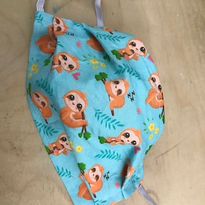 Lovable Sloth Fabric by the Yard / Cute Floral Animal Fabric ...