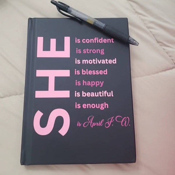 She is Me Journal, Custom Journal With Name, Personalized Notebook ...