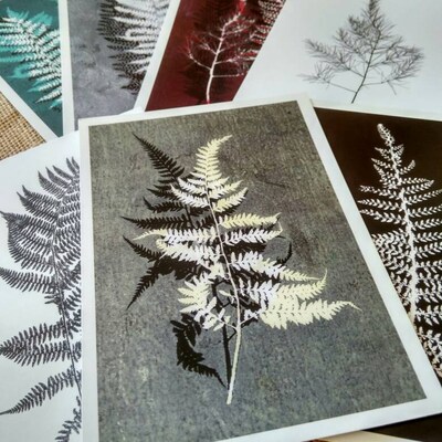 Original Fern Leaf Print. Small Hand Printed Botanical Monotype Print ...