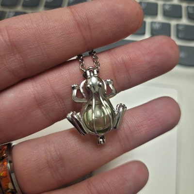 925 Silver Frog Locket Frog Urn Locket Necklace for Ashes Frog Urn ...