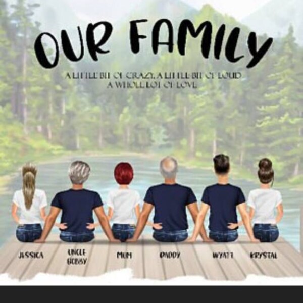 Personalized Family Gift Custom Family Portrait Personalized Family ...