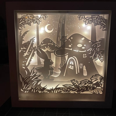 Anime Paper Cut Light Box Template Digital SVG File, Paper Cut 3d Light ...
