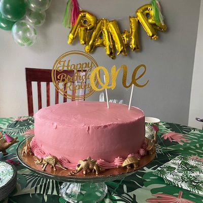 Personalised Birthday Cake Topper Circle Design Cake Topper - Etsy