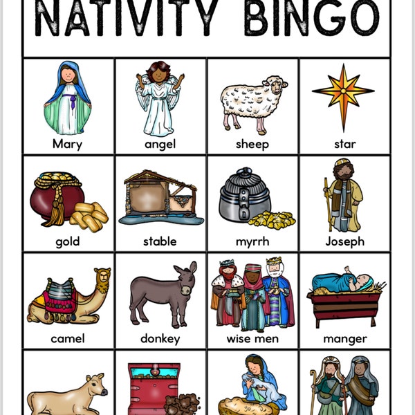 Nativity Bingo Game - Christmas or Advent Activity | Religious ...