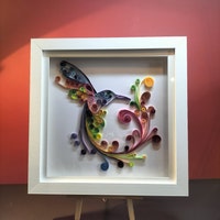 Original Paper Art Monogram, Personalised Gift, Personalised Frame Art ...