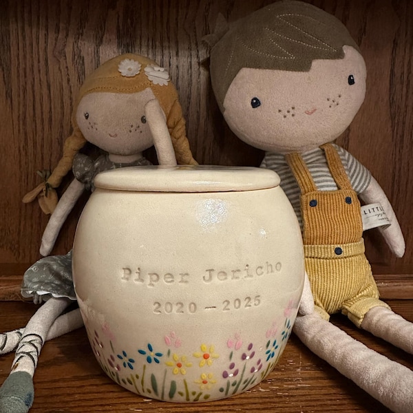 Handmade Pet Urn | Garden Blossoms | Ceramic Urn | for Ashes ...