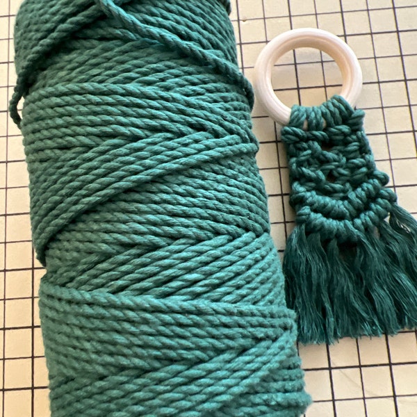 3mm 3-ply Macrame Cord • 75 Colours • 5, 10, 25, 50 + 100 Meters ...