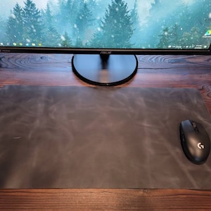 Leather Desk Mat Custom Desk Pad Extra Large Desk Mat | Etsy