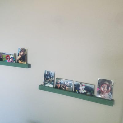 Photo Bar Ledge Shelf Wood Photo Stand for Picture Display for Wall ...