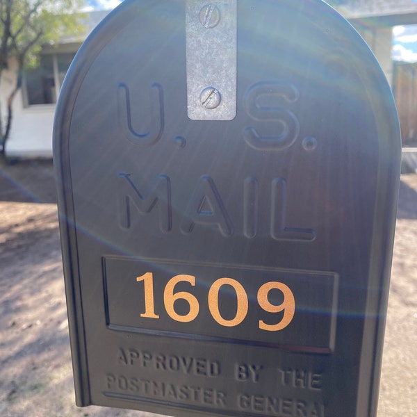 Custom Mailbox Number, Traditional Mailbox Decals, Mailbox Stickers ...
