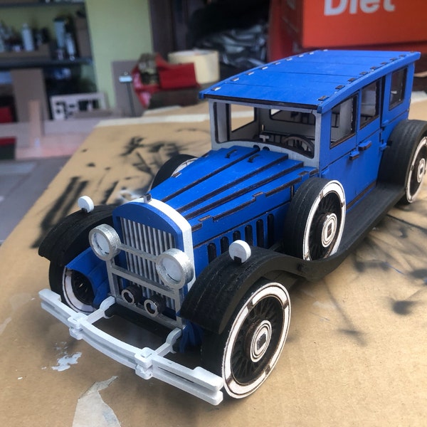 Vintage Classic Car DXF, SVG Files for Laser Cut Wooden Puzzle - Etsy ...