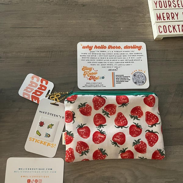 5 PATTERNS! Mini Handmade Zipper Pouch | Cards Makeup Bag Travel ...