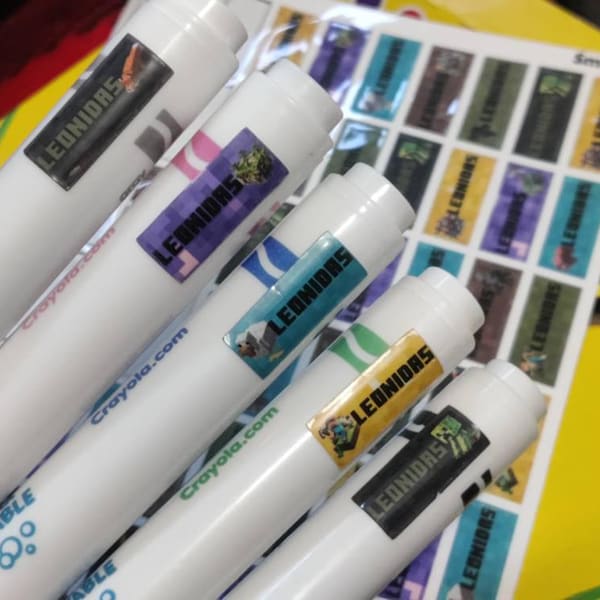 School Label Sticker Waterproof Clear Overlay School Supplies Back to ...