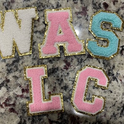 Varsity Chenille Letter Patch Sweatshirt MAMA Pink, White, Black, Blue ...