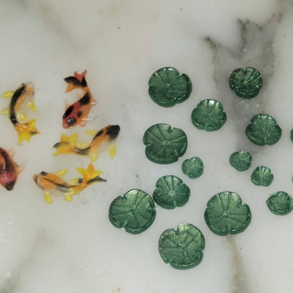 Miniature Koi & Lily Pads - Etsy
