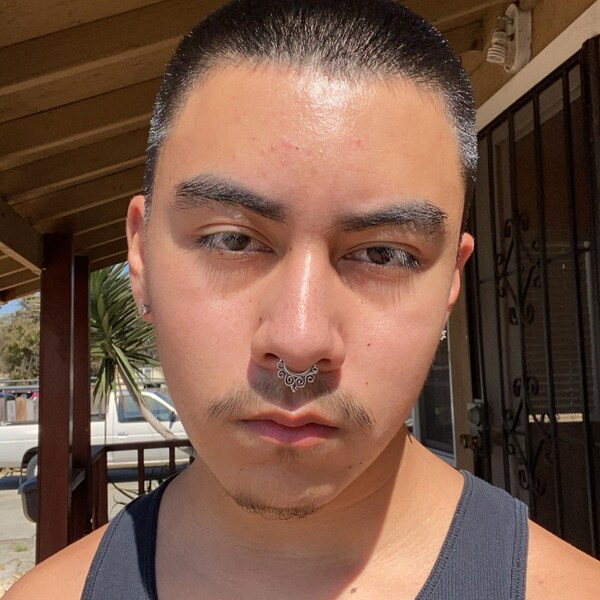 Indian Swirl Septum Clicker Ring / Daith Earring, Rose Gold / Gold ...