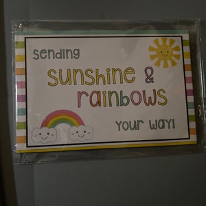 Happy Mail for Students sunshine & Rainbows Postcard for Students Note ...