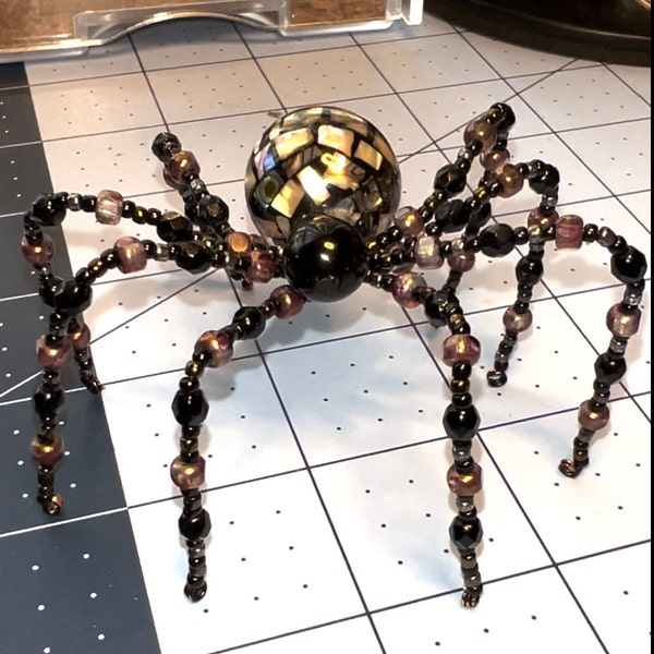 Elegant Victorian-inspired Beaded Spider, Decor Accent Art, Handmade ...