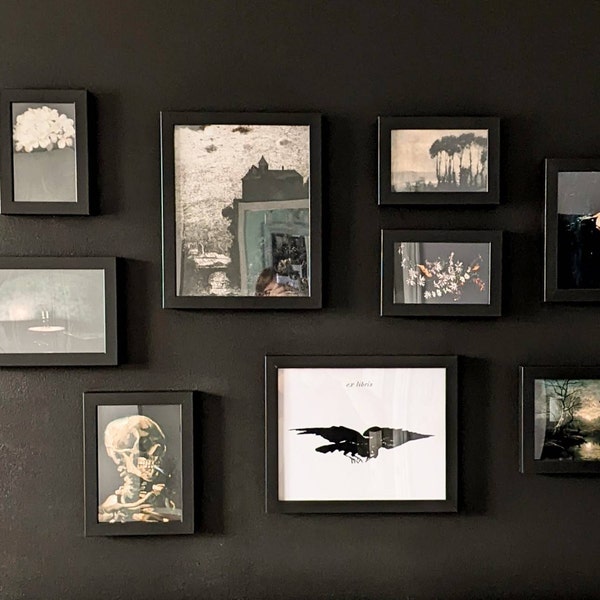 Dark Academia Decor Set of 9 Halloween Printables Vintage Halloween ...