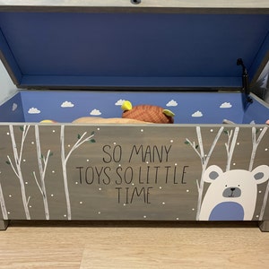Toy Box Rolling Toy Box Toy Box Kids Toy Chest Wood Toy Box Toy Box on ...