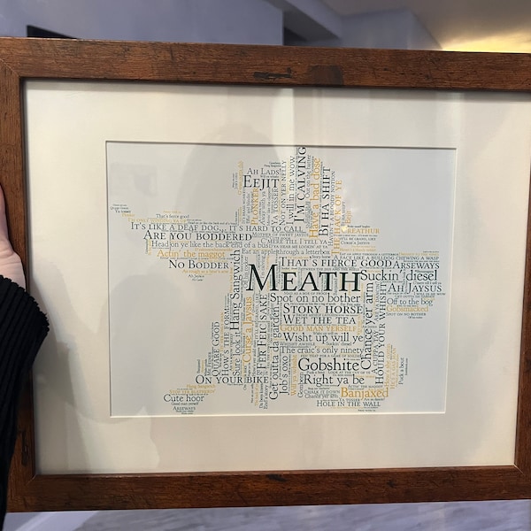 Irish Poster Irish Pubs Map of Ireland Irish Themed Word Art Poster ...