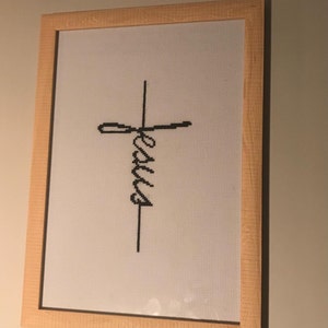 Cross Sign Faith Signature Modern Cross Stitch Pattern by Lefoja Cross ...
