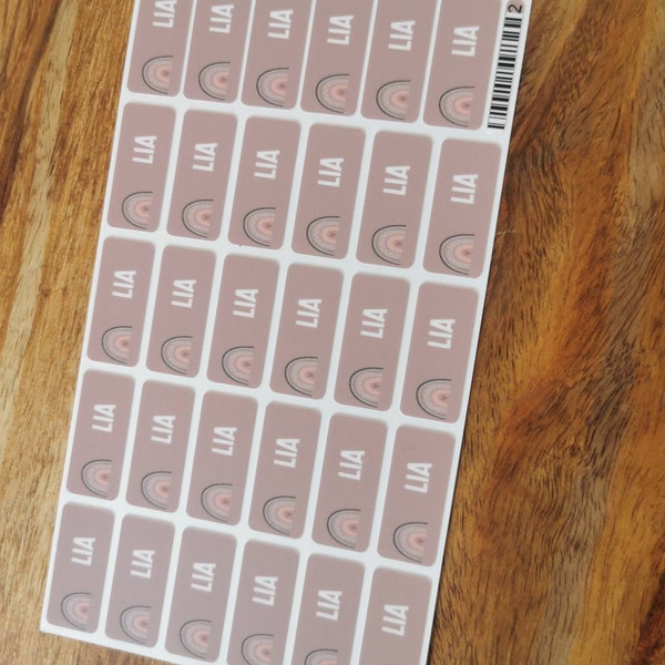 Panda Whale Name Stickers 3 X 1.3 Cm Personalizable Name Labels ...