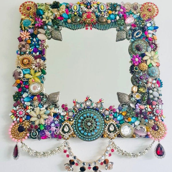 Jewelled Vintage Photo Picture Frame, Handcrafted With Upcycled ...