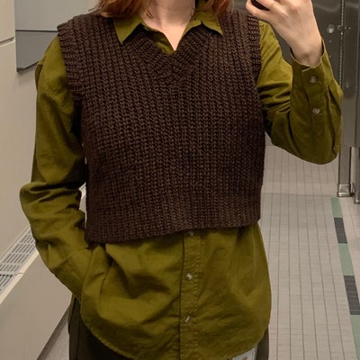 Crochet Ribbed Vest Pattern, Crochet Sweater Pattern, Easy Crochet Vest ...