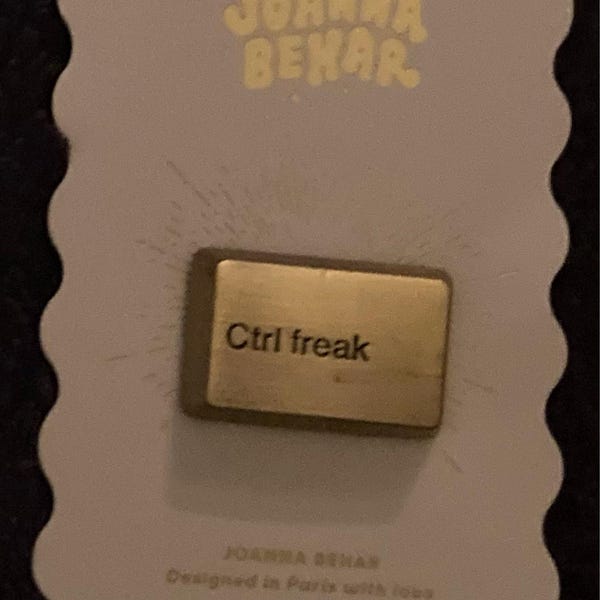 Control Freak Keyboard Key Enamel Pin - Computer Keyboard Control Key ...