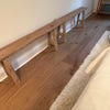 Wood Noodle Console Entry Table 4ft X 10"x 34" Weathered Blonde ...