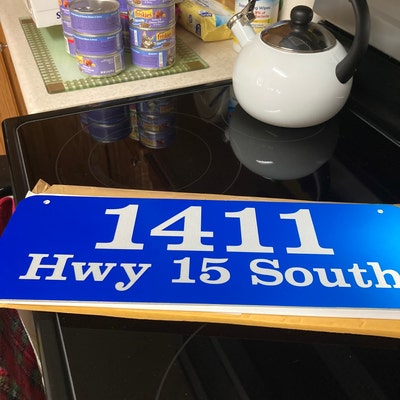 18x6 Reflective Custom Address Sign - Etsy