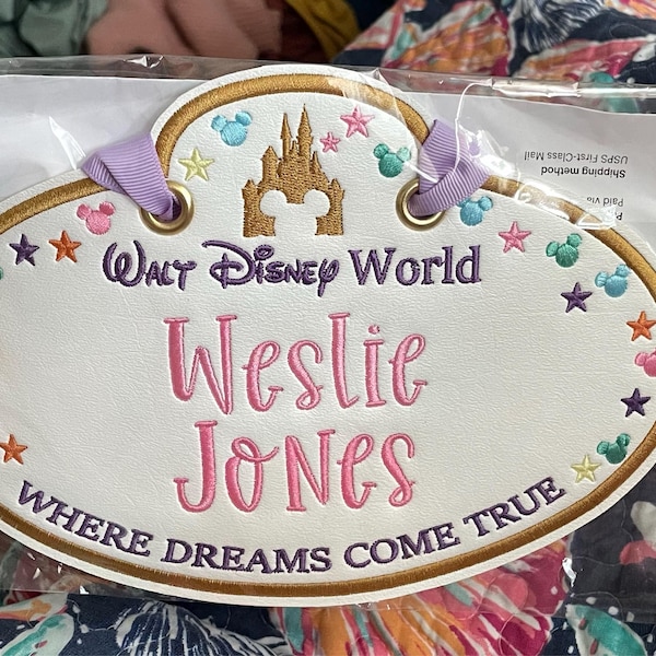 Disney Castle Inspired Stroller Tag, Wheelchair Tag, Scooter Tag ...