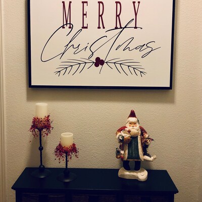 Merry Christmas Sign Christmas Wall Decor Christmas Mantel Sign Living ...