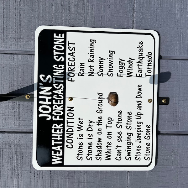 Personalized Weather Forecasting Stone Sign, Novelty Gift - Etsy
