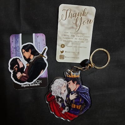 ELORCAN Lorcan and Elide Throne of Glass Licensed Magnetic Bookmark - Etsy