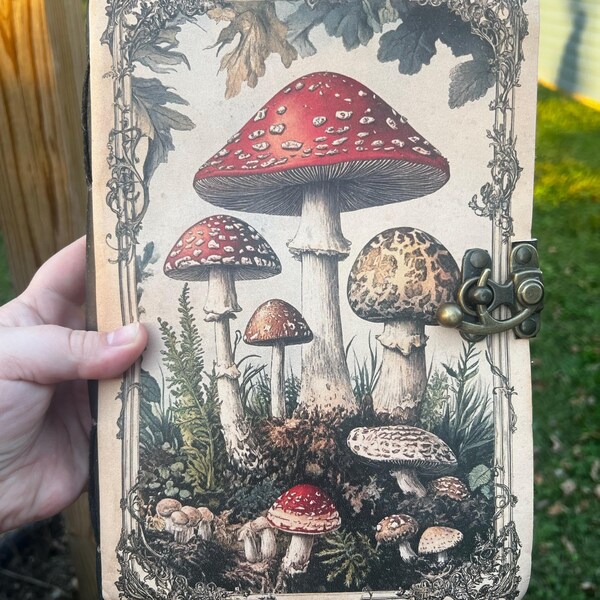 Large Journal Pentagram Vintage Leather Journal Grimoire Book of ...