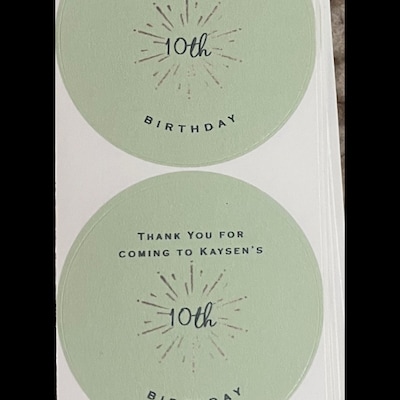 Custom Birthday Labels Personalized Birthday Stickers - Etsy