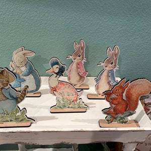 Peter Rabbit Figure Wooden Peter Rabbit Table Decor Peter Rabbit Wooden ...