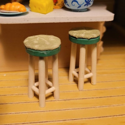 1:48 Scale Stool Counter Height 3D Printed Dollhouse Miniatures O Scale ...