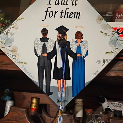 Custom Thank You Parent Graduation Cap Topper,memorial Cap Decoration ...