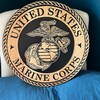 U.S. Marine Corps EGA Wood Carved Plaque, Veteran Wall Art , Marines ...