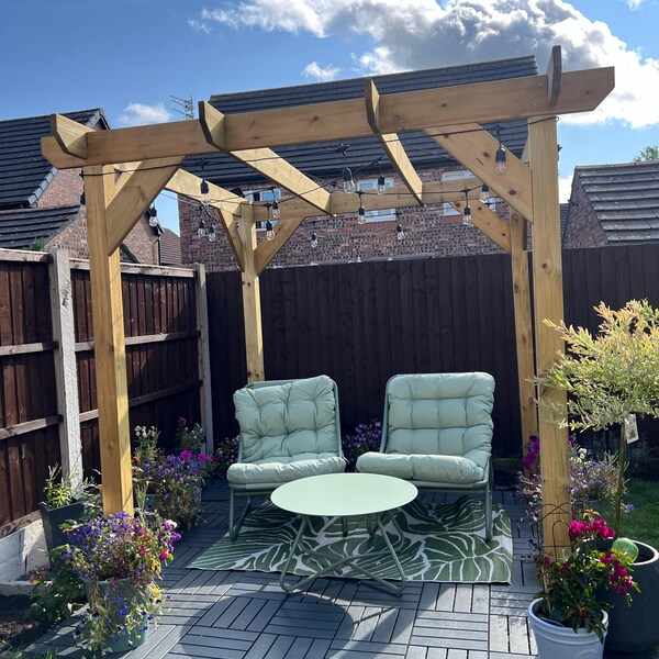 Heavy Duty Timber Garden Pond Kit: 44mm Tanalised Wood, 1000mm Deep ...