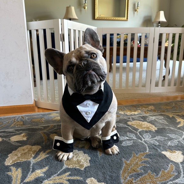 Dog Cuffs, Custom Dog Tuxedo Cuffs for Wedding, Dog Wedding Accessory ...