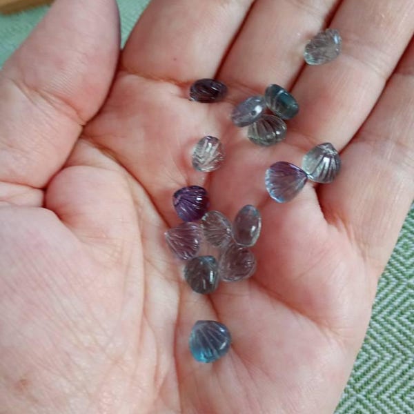 Natural Multi Fluorite Ninja Star Shape Carving Beads, Fancy Star Shape ...