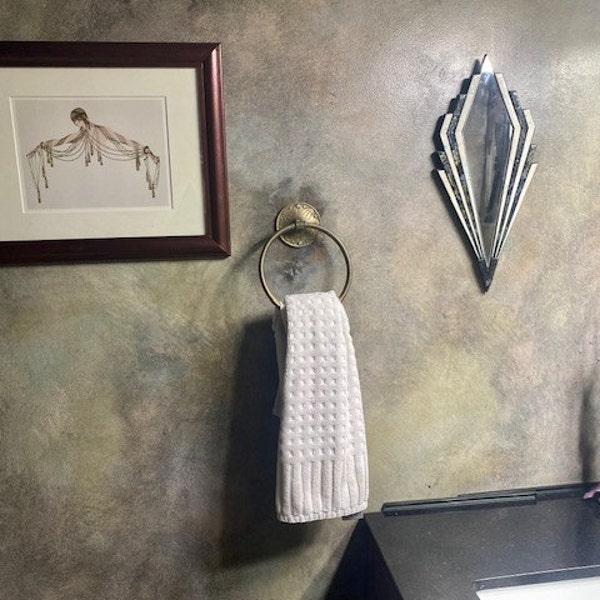 Erte Matted Print 1987 Lady With GREEN EMERALD EYES and Black Cat in ...