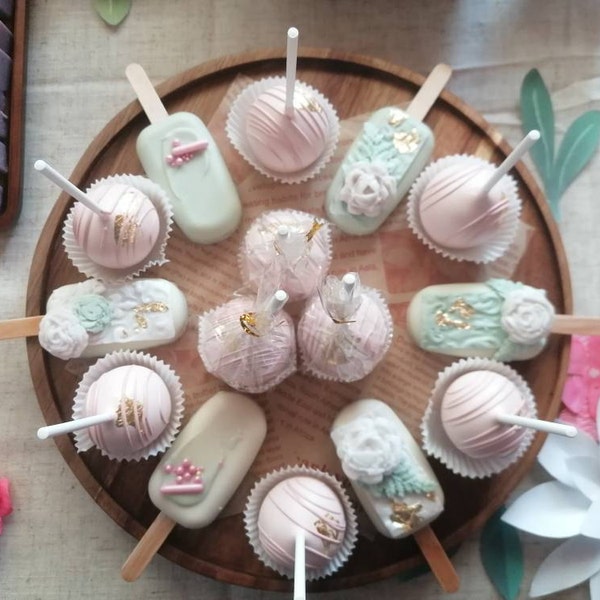 Luxury Wedding/birthday/party CAKESICLES/CAKE POPS Favours Personalised ...