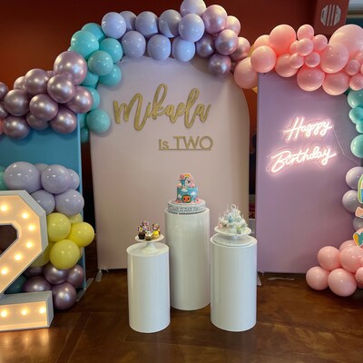 Round Backdrop Stand, Metal Circle Frame With a Double-sided Fabric ...