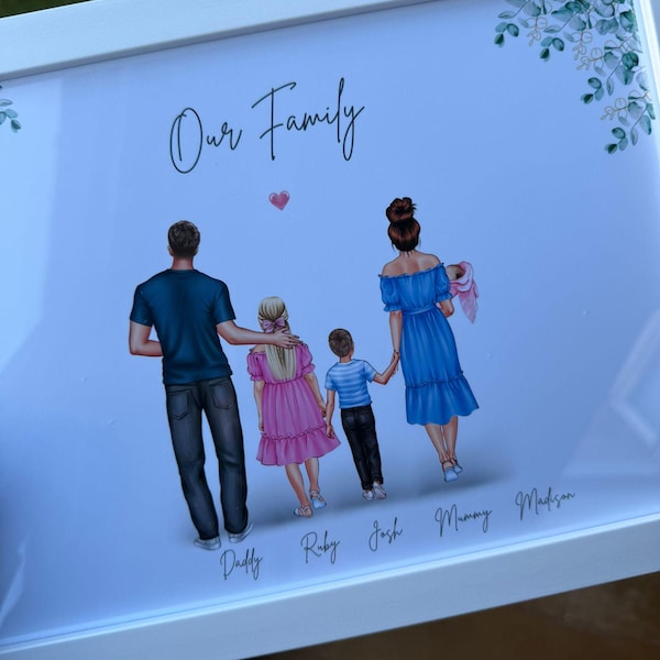 Personalised Family Print Custom Family Art Print Personalised Family ...